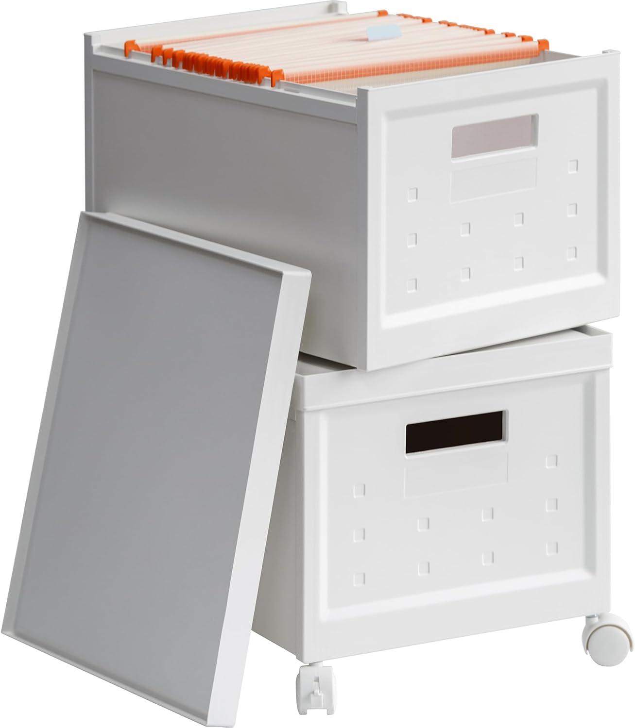 LYNCOHOME Letter/Legal File Box with 20 file bags, 2 Pack, Plastic ...