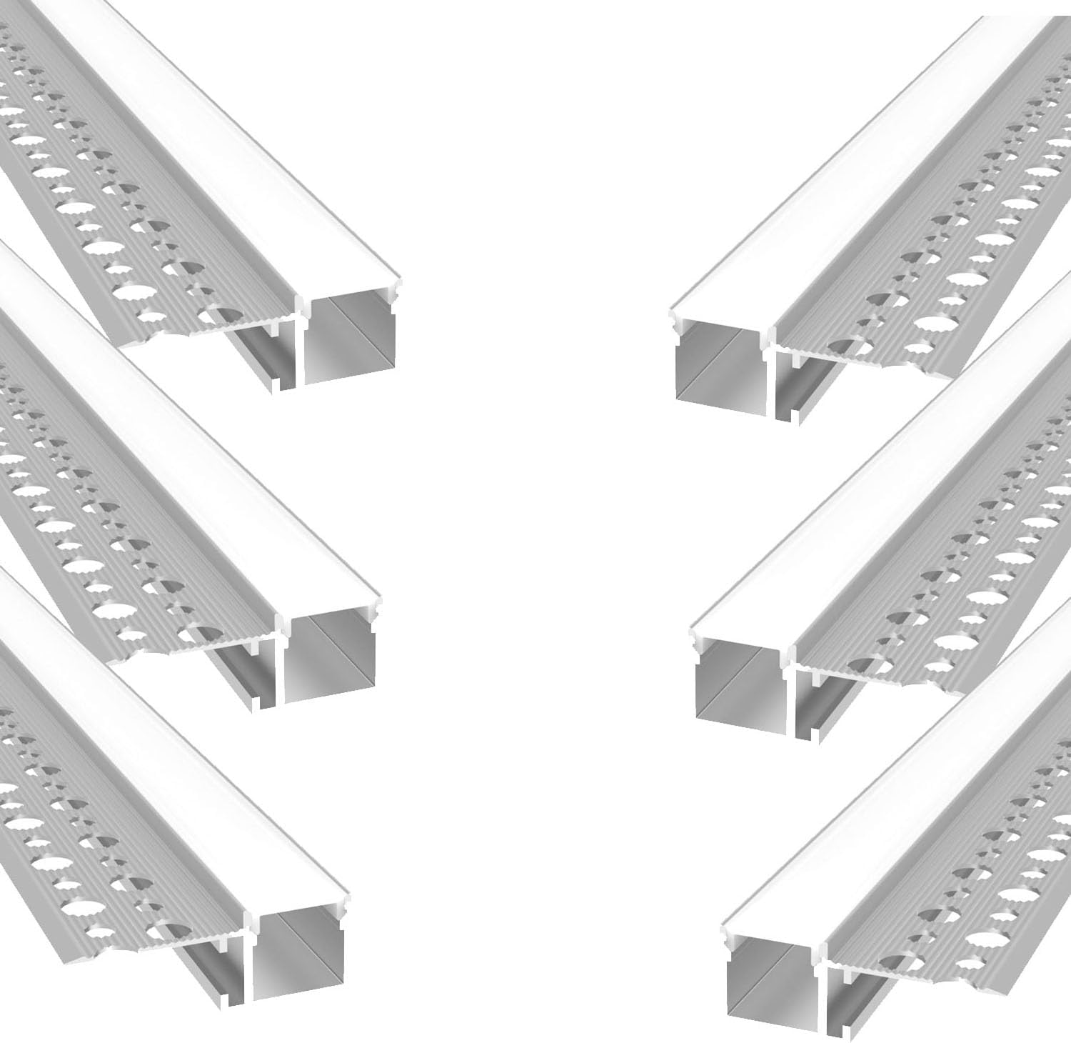 Amazon.com: Besseto Plaster-in LED Channel 5Pack 1M/3.3ft,Bendable ...