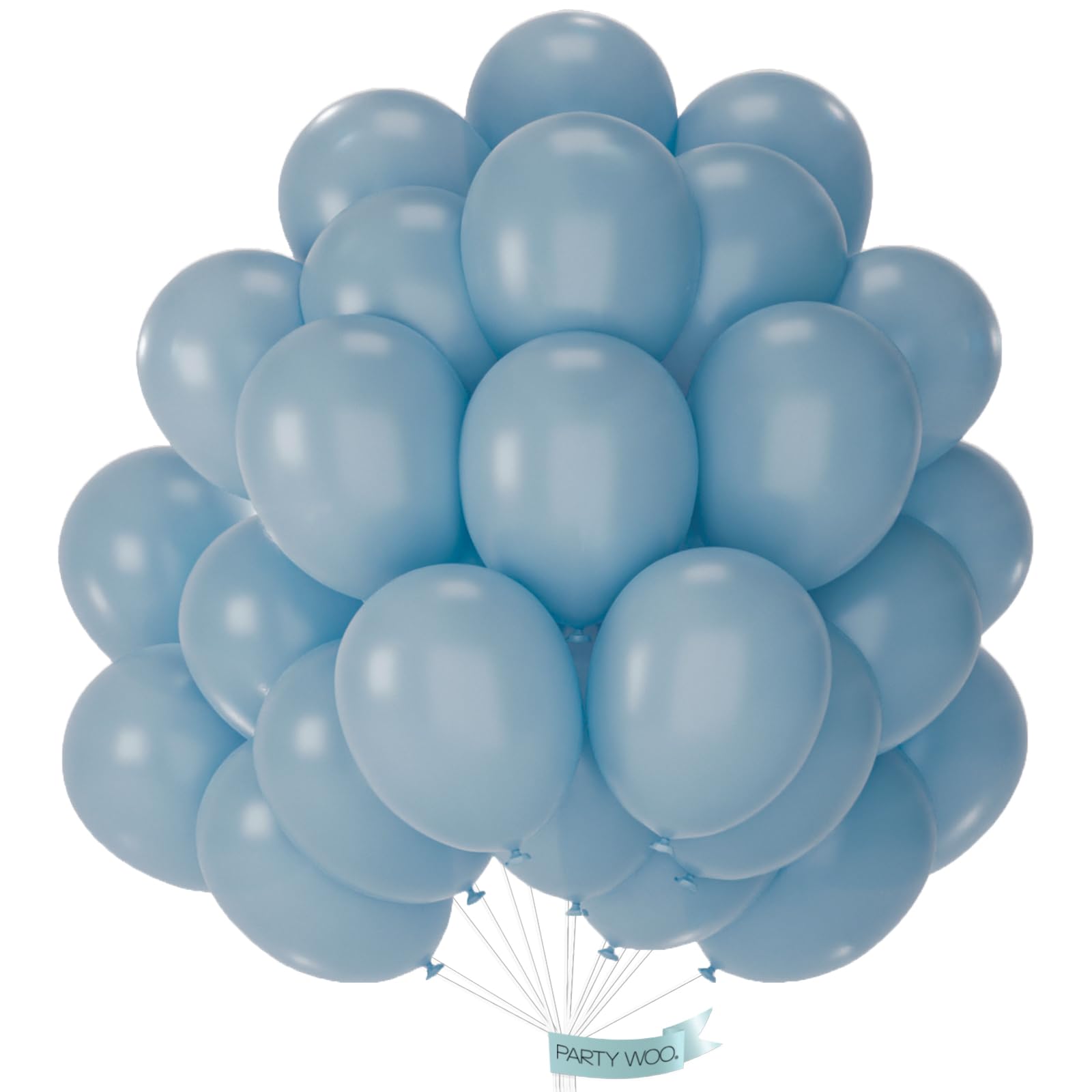 Snapklik.com : Dusty Blue Balloons 50 Pcs 12 Inch Matte Boho Grey Blue ...