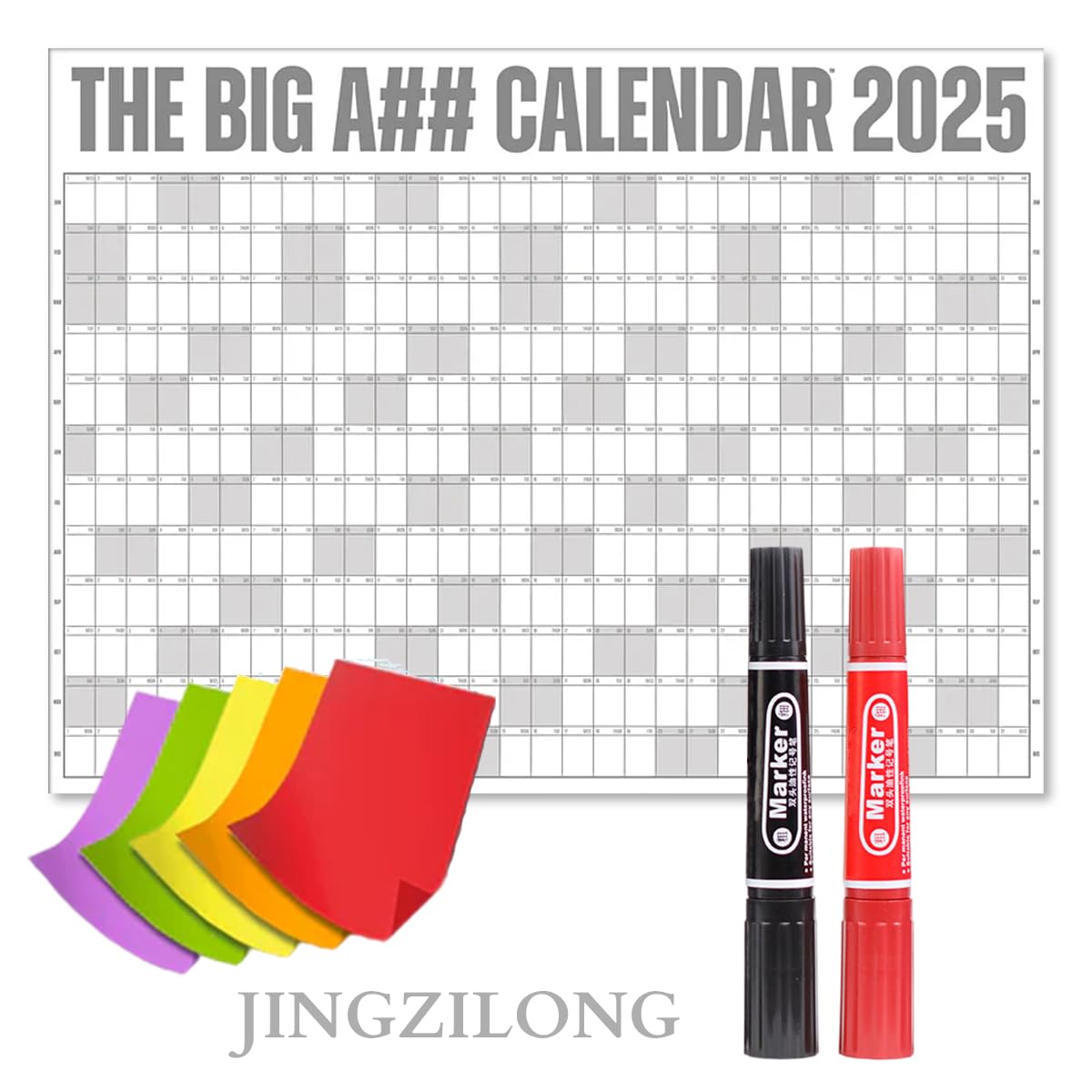 The Big A## Calendar 2025 | Dry Erase, 2025 Yearly Wall Calendar Dry ...
