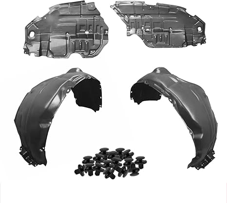 Amazon.com: Parts N Go Fender Liner & Engine Under Cover Set w/Clips ...