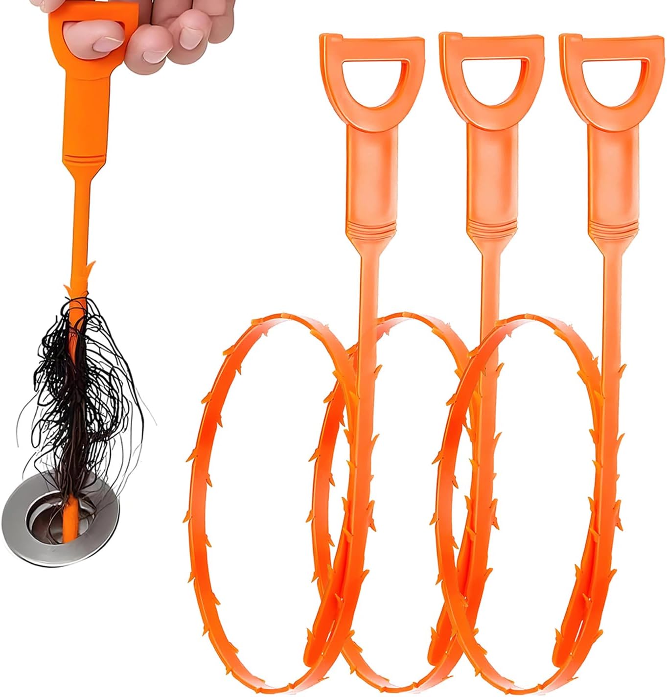 Amazon.com: Drain Clog Remover, Effective Drain Snake Hair Drain Clog ...