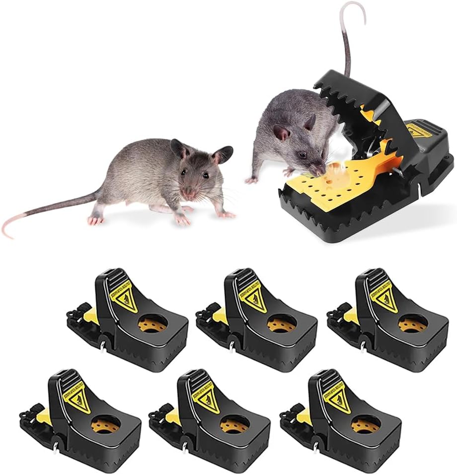 BOMPOW Mouse Traps Reusable Snap Mice Traps That Work Rodent Killer ...
