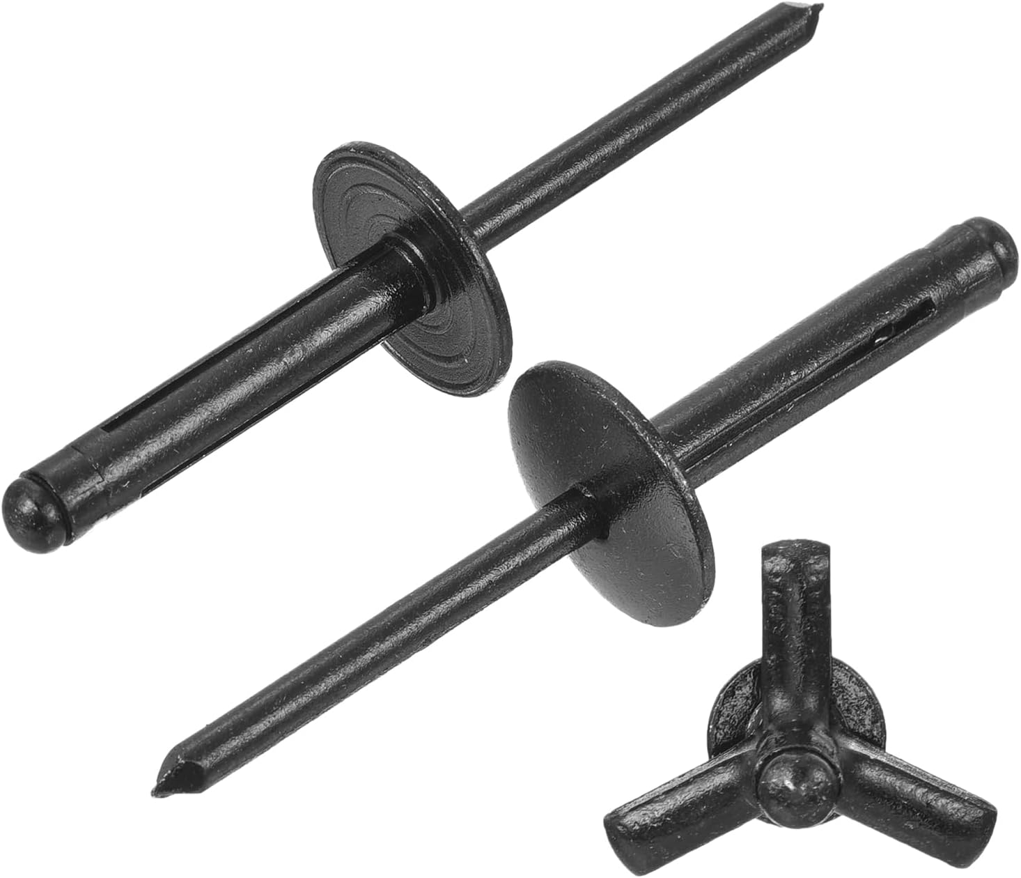 Amazon.com: uxcell 100Pcs 3/16"x1" Aluminum Large Head Tri Grip Rivets ...