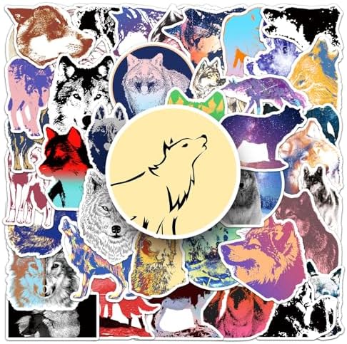 A5 Sticker Sheet Wolves Vinyl Stickers - Wolf Paws Wild Animals ...