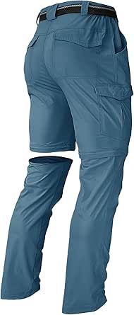 Pantalones de senderismo para hombre, convertibles, ligeros ...