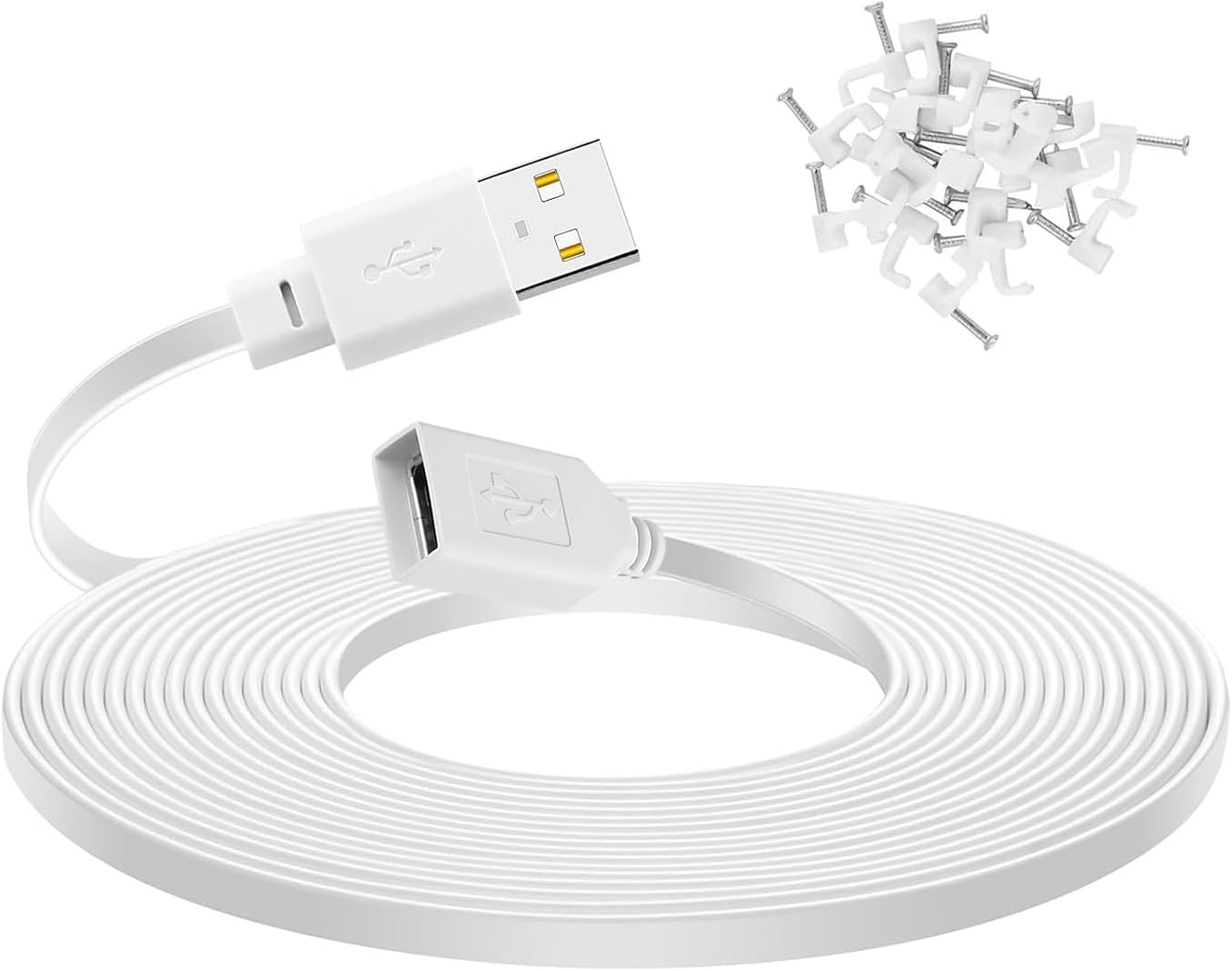 Amazon.com: 50 ft Cable for Wyze Cam v4 Cameras, USB Male to Female ...