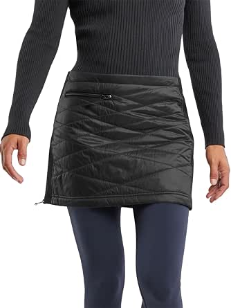 Fisoew Women's Puffer Quilted Skirts Winter Outdoor Zipper Insulated ...