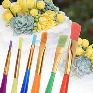 Amazon.com: 6Pcs Cake Decorating Brushes, Cake Candy Decorating Brushes ...
