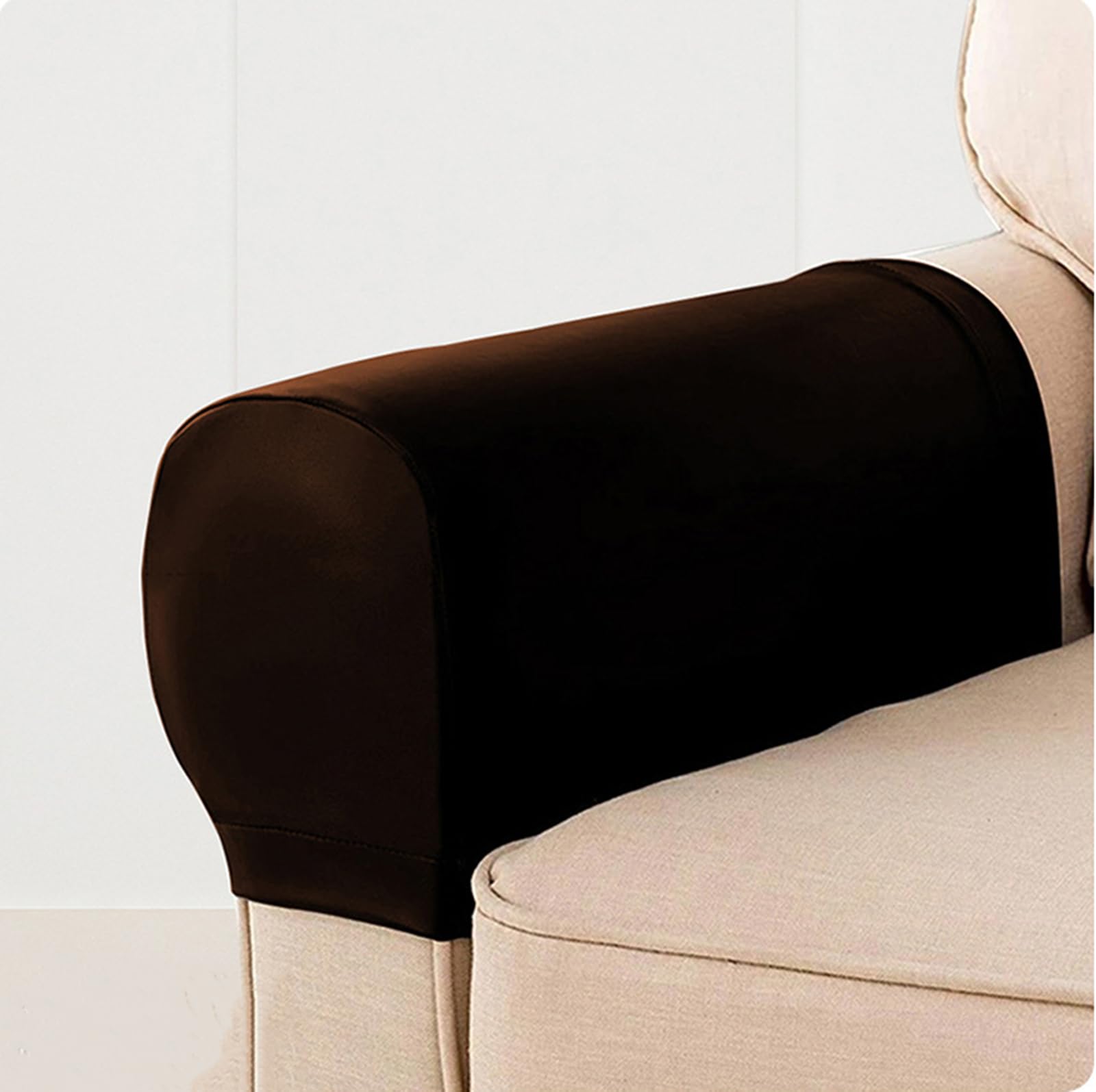 Amazon.com: Avtytsda Set of 2 PU Leather Sofa Armrest Cover Anti-Slip ...