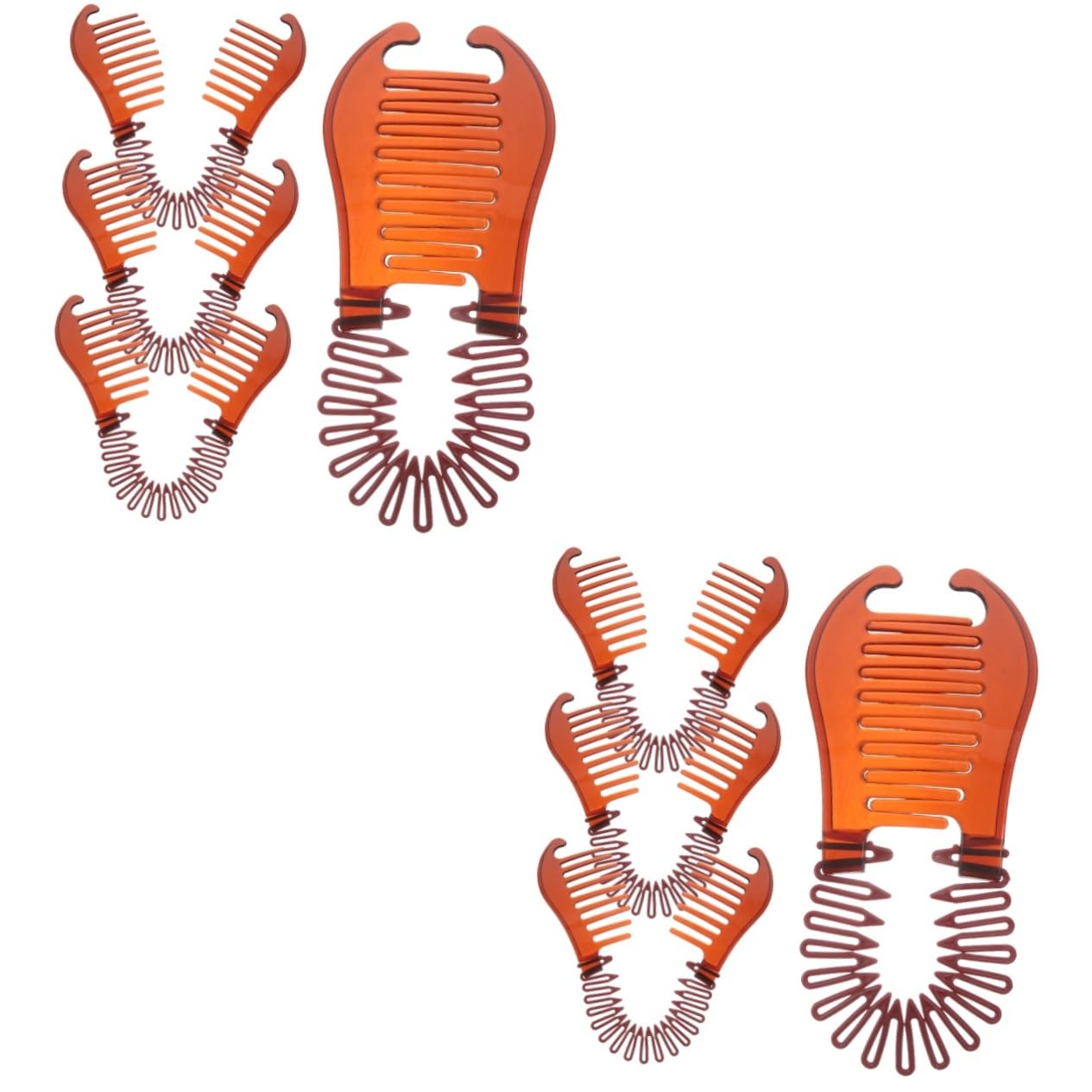 Amazon.com : balacoo 8pcs Bendable Interlocking Banana Combs Hair Clip ...