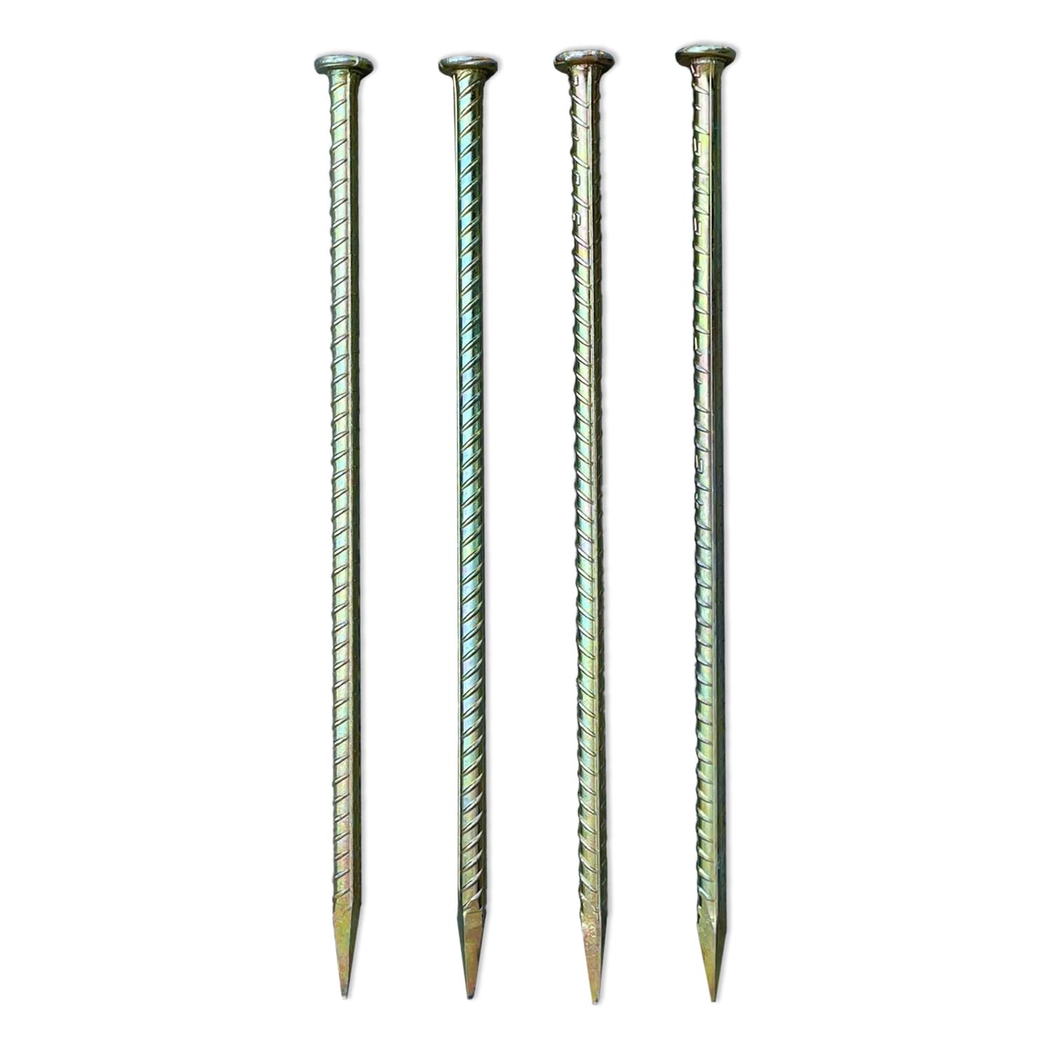 Amazon.com : Sandbaggy 16" Galvanized Steel Rebar Stakes with Nail Head ...