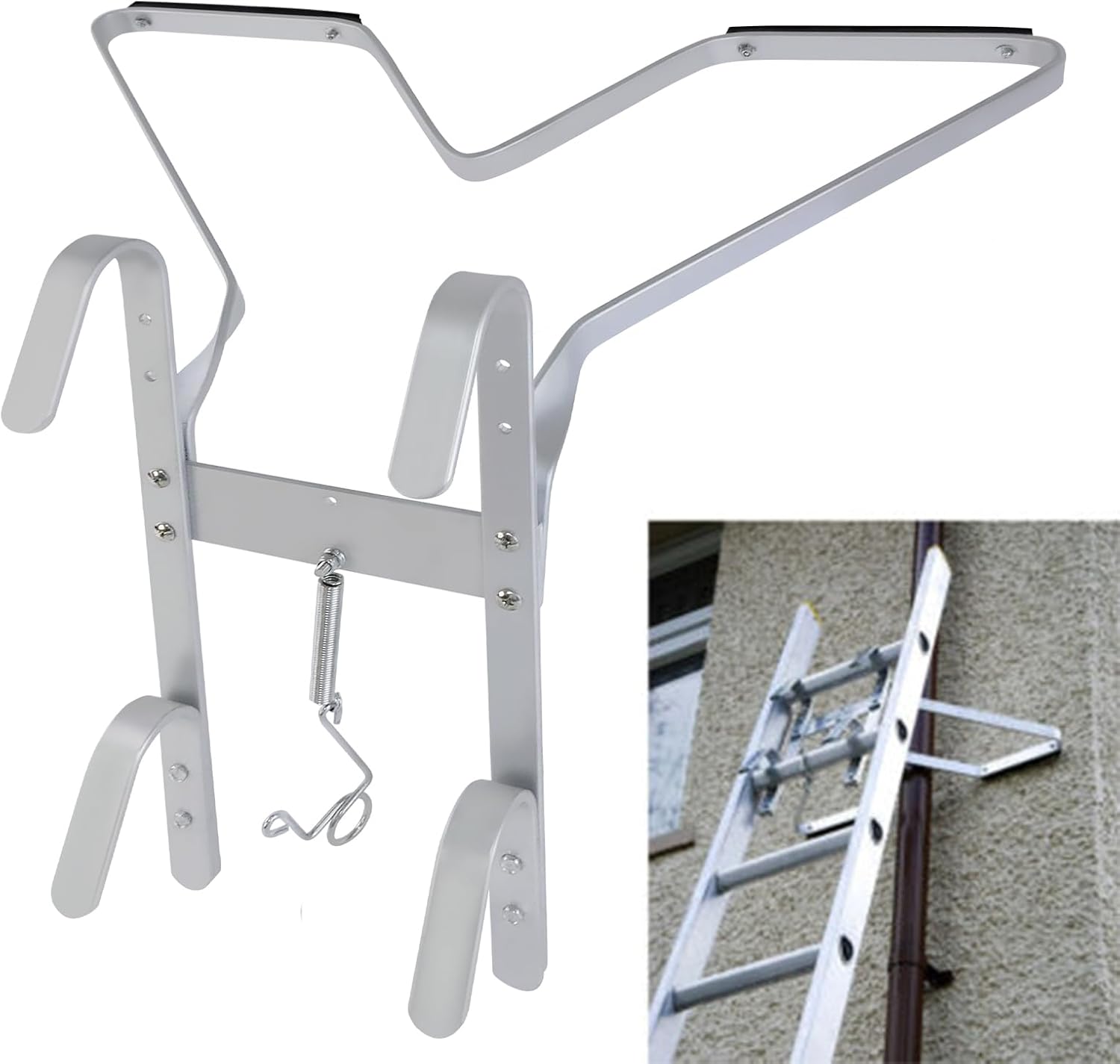 Ladder Stay V-Shaped Aluminum Stand Off Ladder for Lean on or Against ...