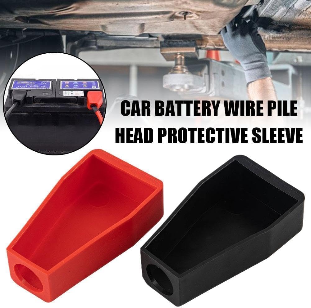 Car Battery Cover PVC Hot Battery Terminal Covers Positive Negative Top ...