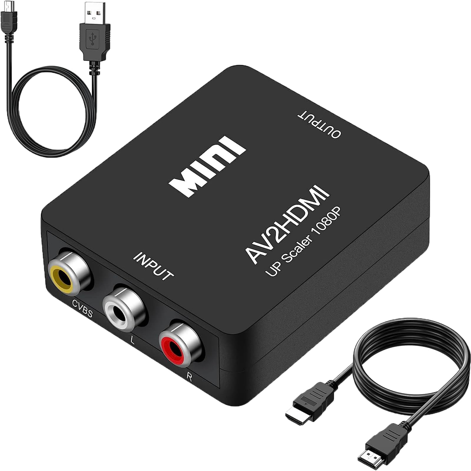 Amazon.com: Chodwe RCA to HDMI Converter, 1080P Mini RCA Composite CVBS ...