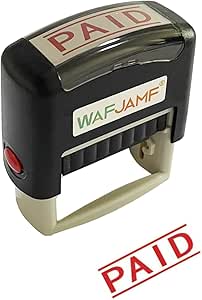 Self-inking Stamp PAID - Red Ink Rubber Stamp For Business & Retail ...
