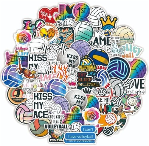 Amazon.com: Cute Volleyball Sport Stickers for Girls Teens Adults, I ...