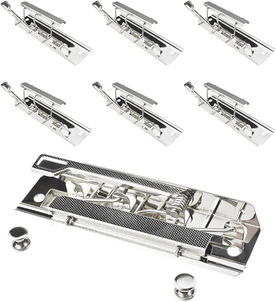 HAHIYO 3.94 Inches Silver Lever-Type Metal Clipboard Clips High-Grip ...