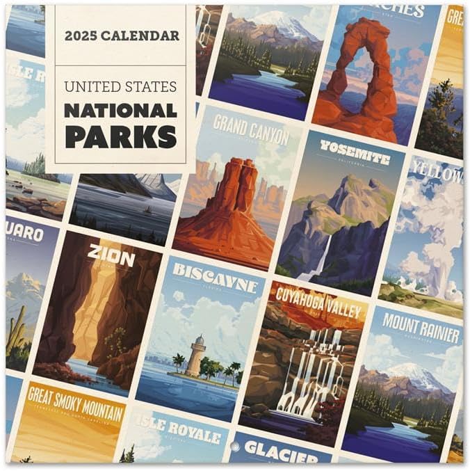 USA National Parks Wall Calendar 2025 12" x 12" FSC® Plastic Free ...
