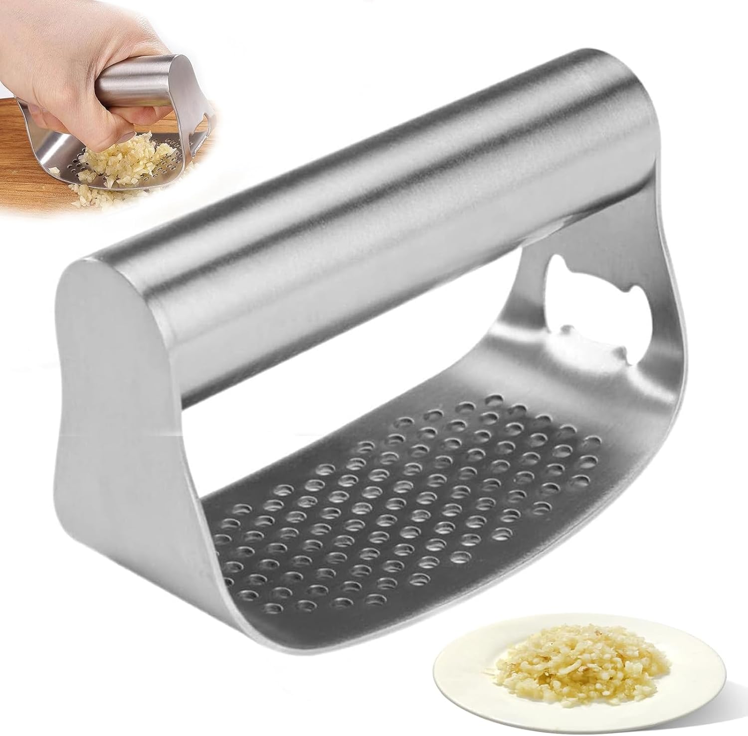 Amazon.com: Stainless Steel Garlic Press,2024 Newest Garlic Press ...