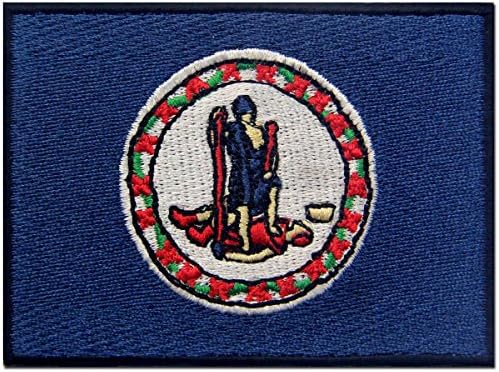 Amazon.com: Virginia State Flag Embroidered Patch Iron-On VA Emblem ...