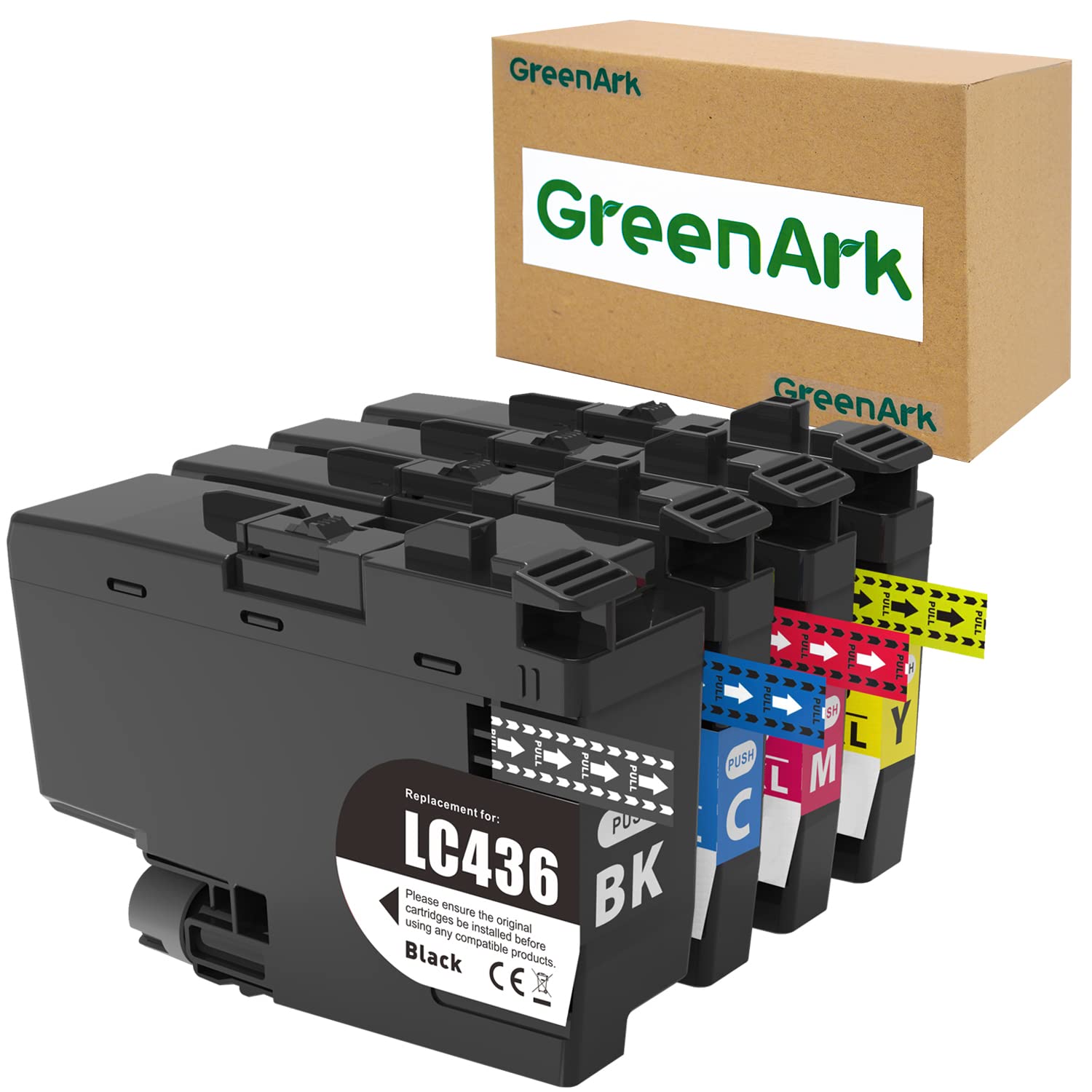 GreenArk Compatible Ink Cartridges Replacement for Brother LC436 Ink ...