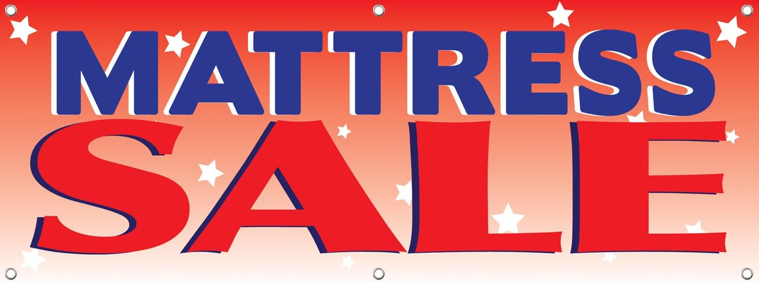 Amazon.com : Mattress Sale Signs Banners 5' X 2' Retail Store Banner ...