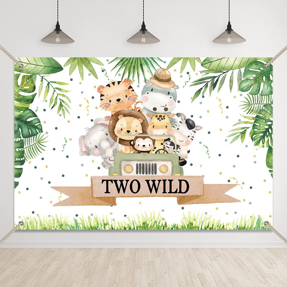 Buy Bellimas Safari Two Wild Birthday Backdrop Jungle Animals 2nd ...