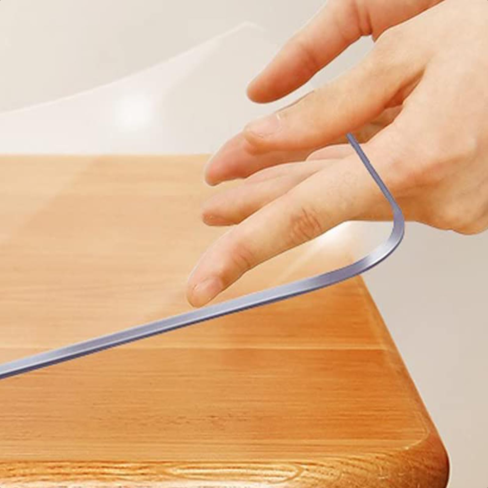 Diaryan Amazon Brand Desk Mat Transparent 60 x 120 cm Clear PVC Table ...