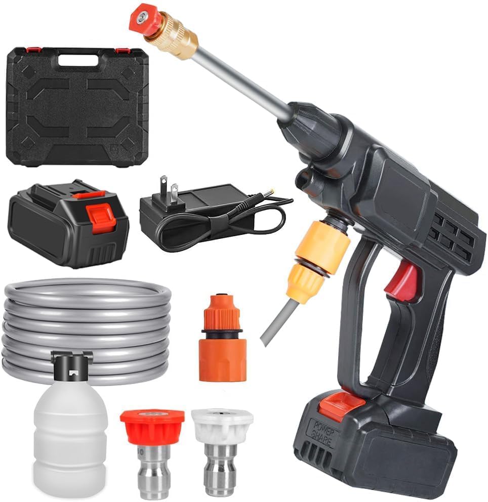 Suicune Portable High Pressure Washer Gun, Cordless Car Washing Machine ...