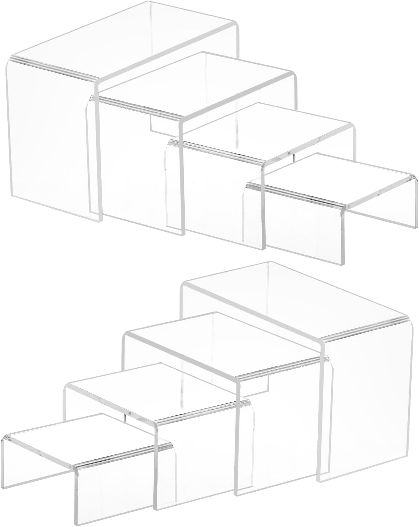 Acrylic Plinth Shelf Risers to Fit IKEA Detolf Cabinets Retail Shop ...