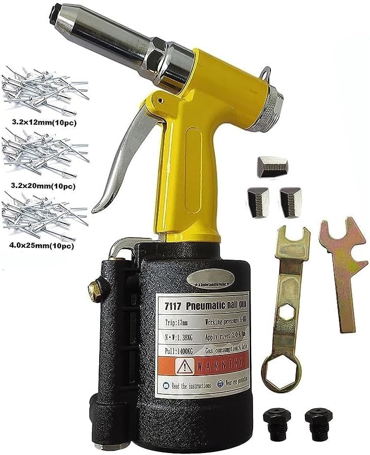 Inditrust New Pneumatic Air Rivet Gun Riveter Heavy Duty Fast Hitting ...