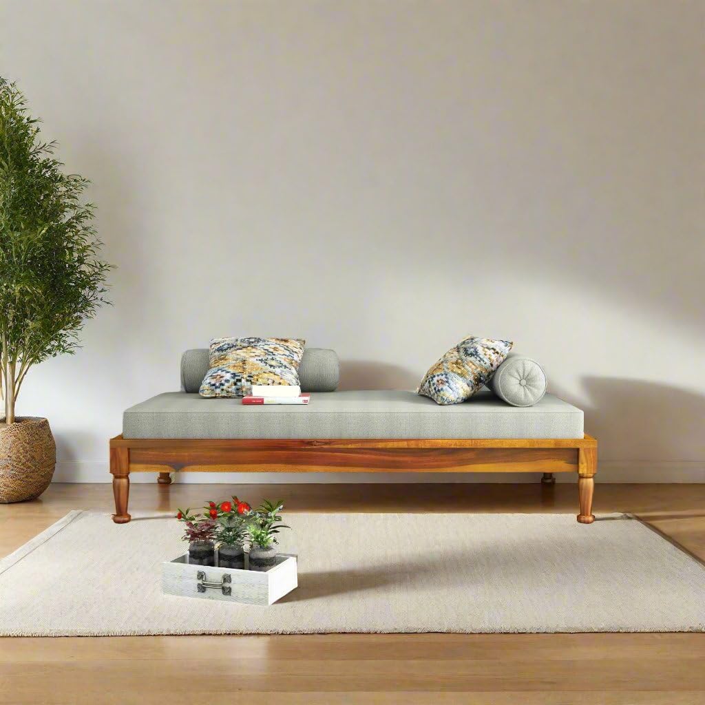 ONIJA Wooden Single Sheesham Wood Bed | Solid Wood Diwan | Beds for ...