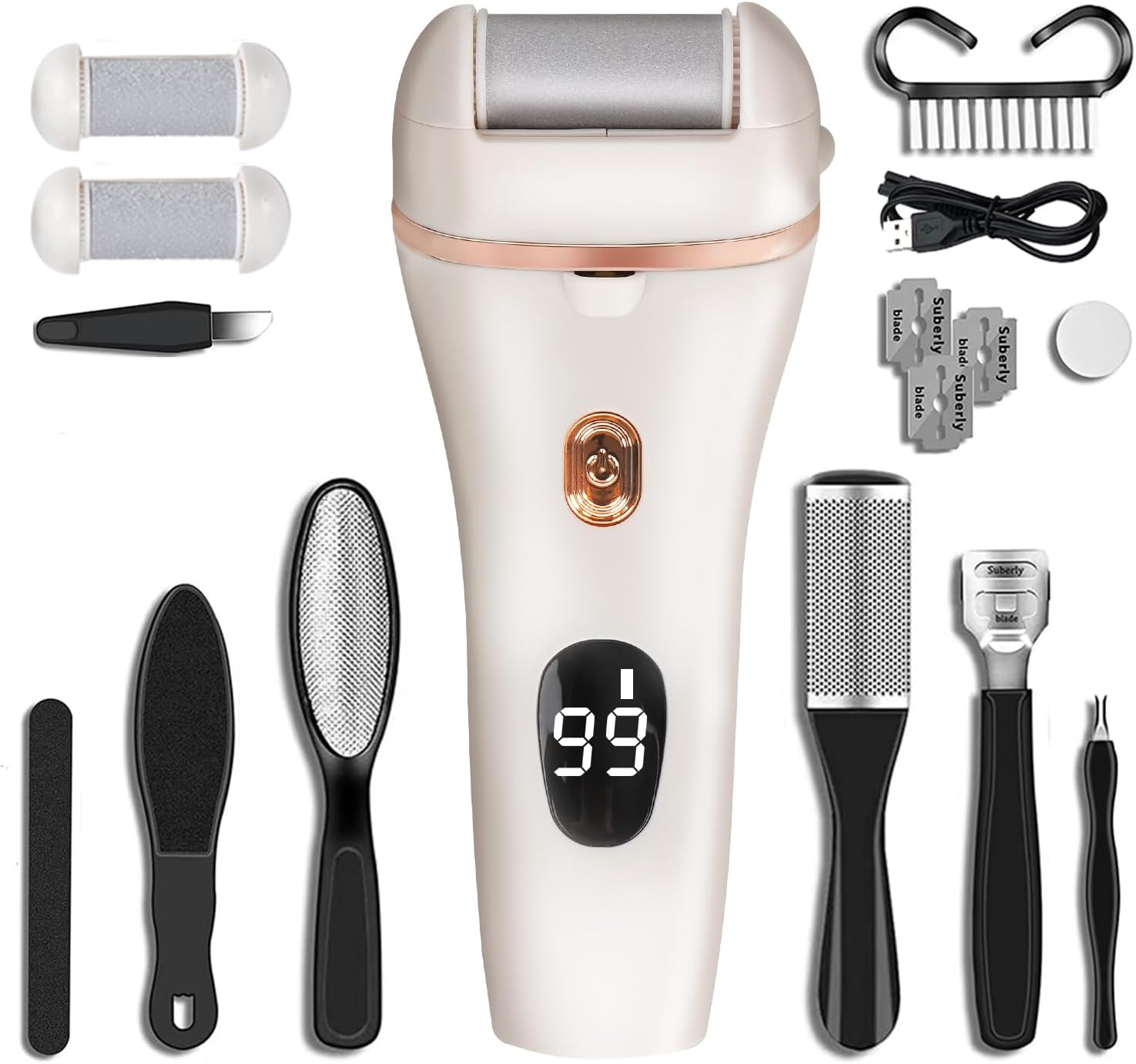 Amazon.com : Meyluth Electric Callus Remover for Feet, 17-in-1 ...