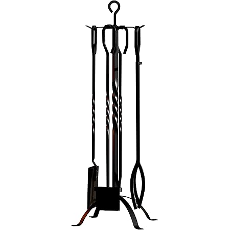 Amazon.com: Goplus Fireplace Tool Set, Outdoor Modern Fireplace Tools ...