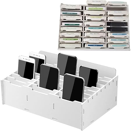 Amazon.com: Sanfurney 24 Slots Cell Phone Storage Box for Classroom ...