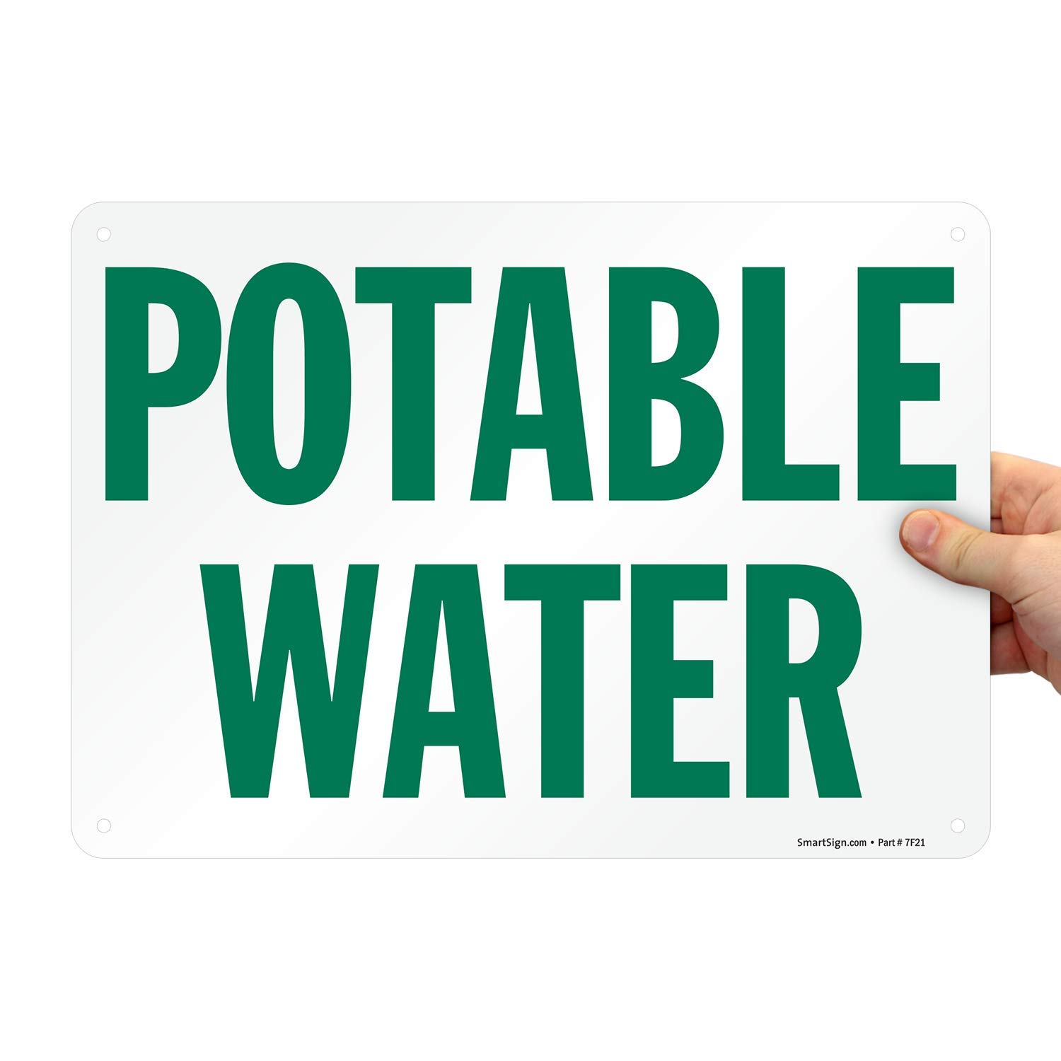 SmartSign - S-2846-AL-14 "Potable Water" Sign | 10" x 14" Aluminum ...