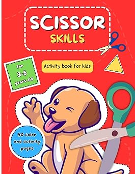 Scissor Skills Activity Book for Kids ages 3-5: Fun Cutting & Coloring ...
