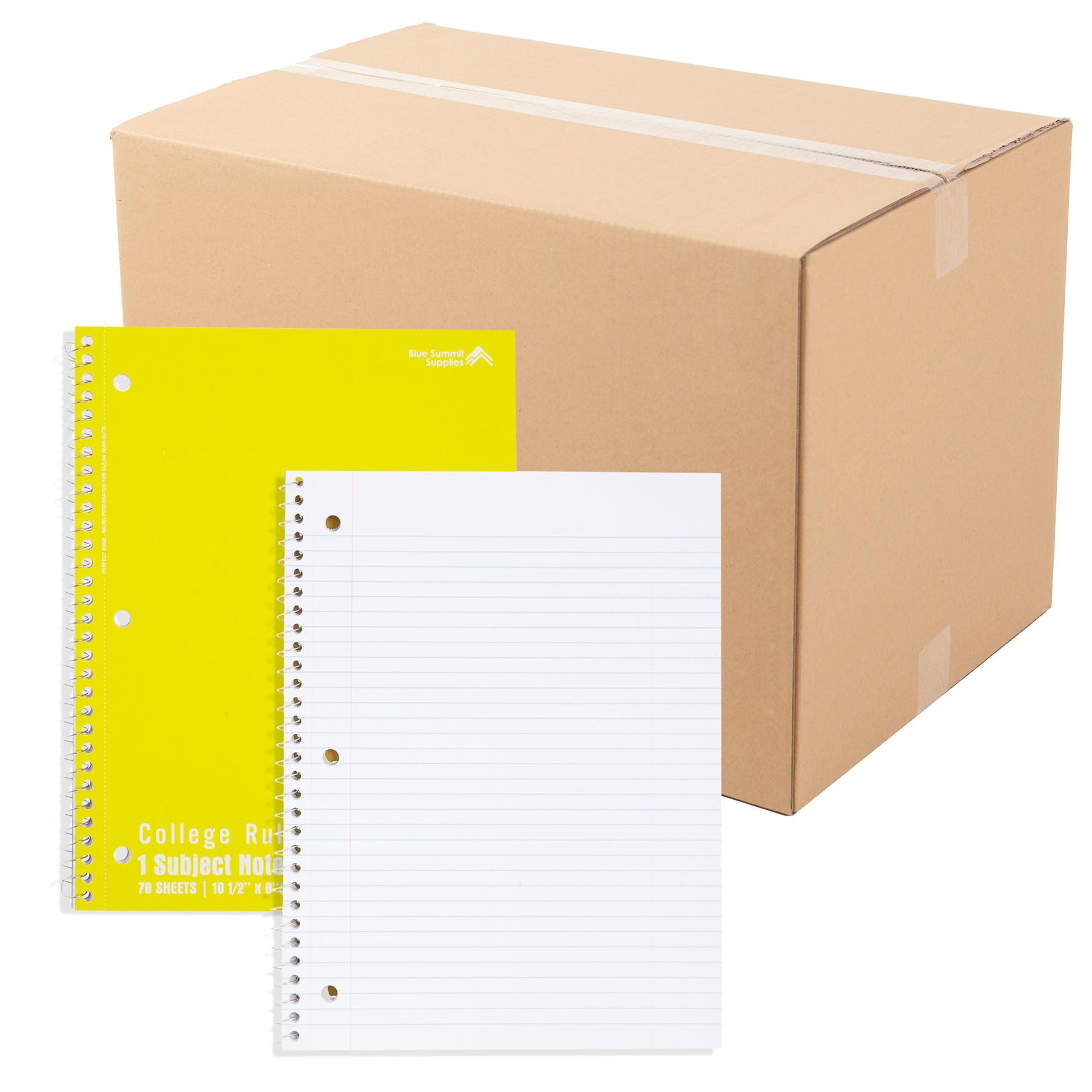 Amazon.com : Blue Summit Spiral Notebook CARTON QUANTITY, College Ruled ...