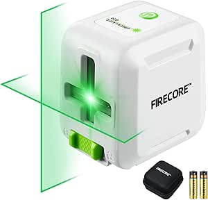 Firecore Cross Line Laser Level, 4 Brightness Adjustment Manual Pulse ...