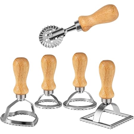 Amazon.com: Ravioli Maker Stamp Cutter with Roller Wheel Set, Pasta ...