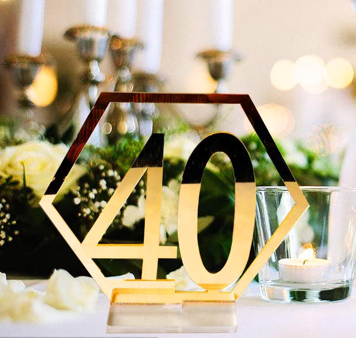 Amazon.com: Velidy Table Numbers, Wedding Acrylic Standing Table ...