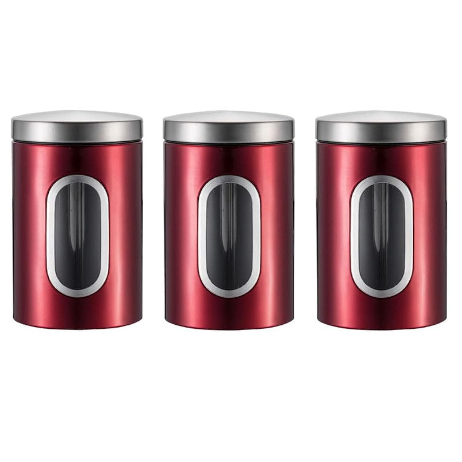 Simcat Tea Coffee Sugar Jar 1500ml Kitchen Canister Set of 3 with ...