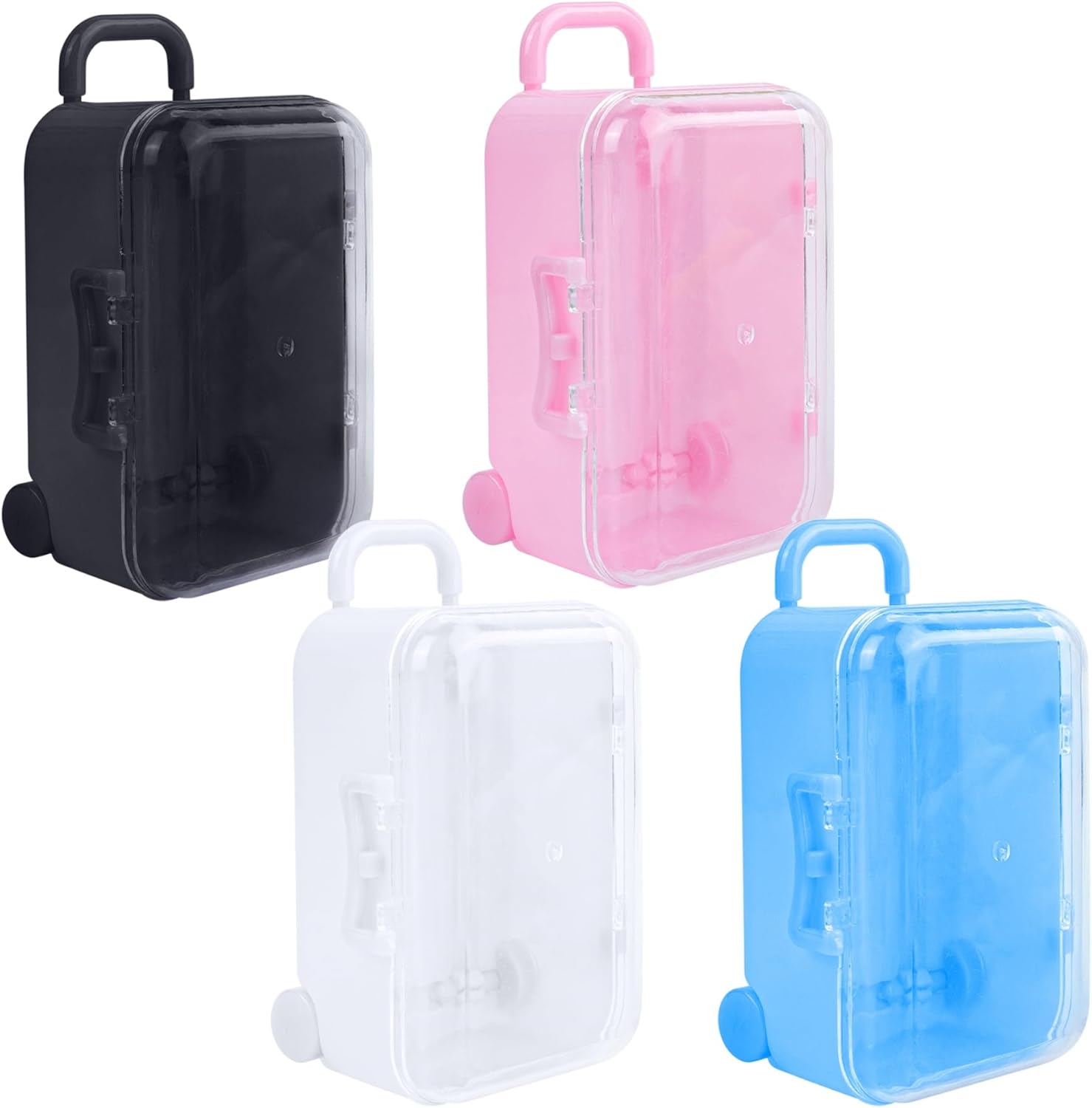 Amazon.com: AUEAR, 4 Pack Mini Suitcase Box Luggage Travel Jewelry ...