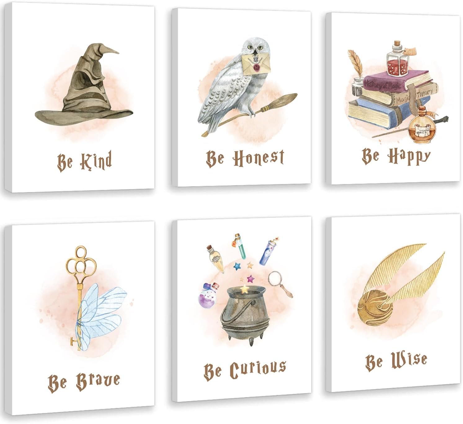 KAIRNE Inspirational Quotes Canvas Wall Art for Kids Bedroom Decor ...