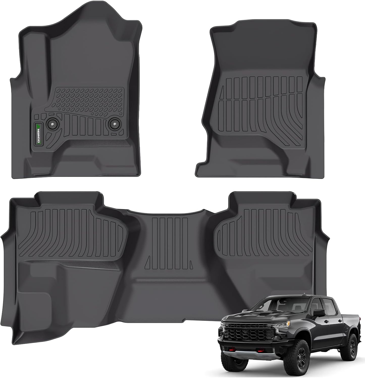ANBINGO-Floor Mats Fits 2014-2018 Silverado/Sierra 1500, 2015-2019 2500 ...