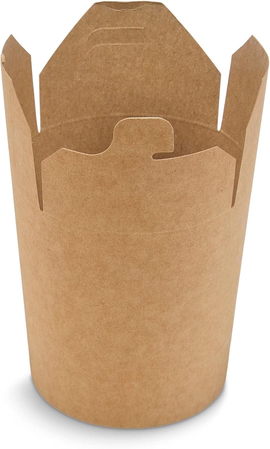 Canape King Kraft Noodle Boxes - Disposable Round Brown Food Containers ...