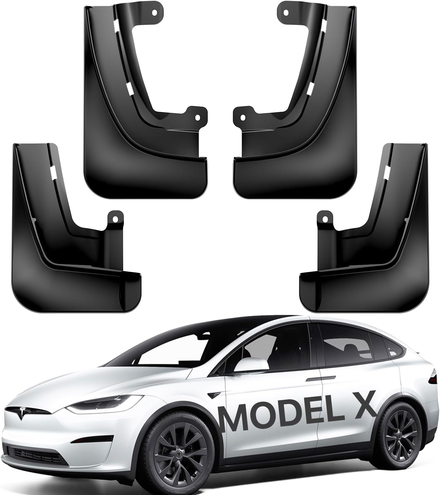 Amazon.com: Mixsuper Mud Flap Compatible with 2016-2021 Tesla Model X ...