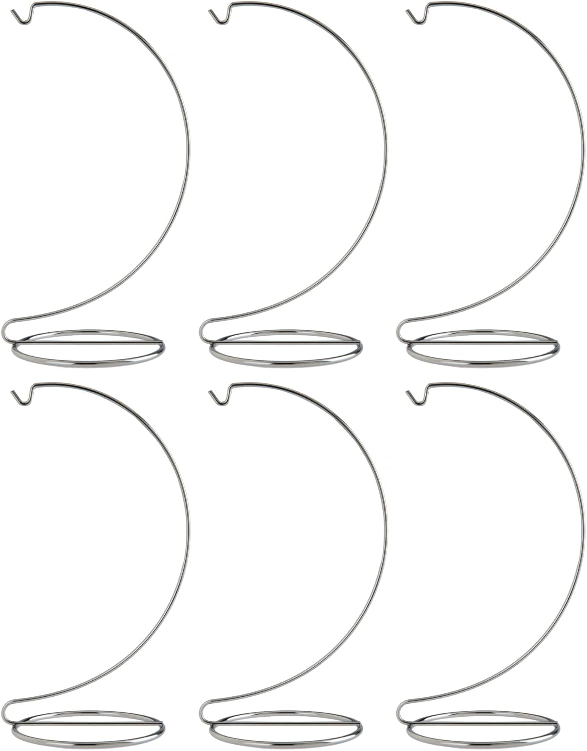 Creative Hobbies® 10 Inch Tall Silver Chrome Wire Ornament Display ...