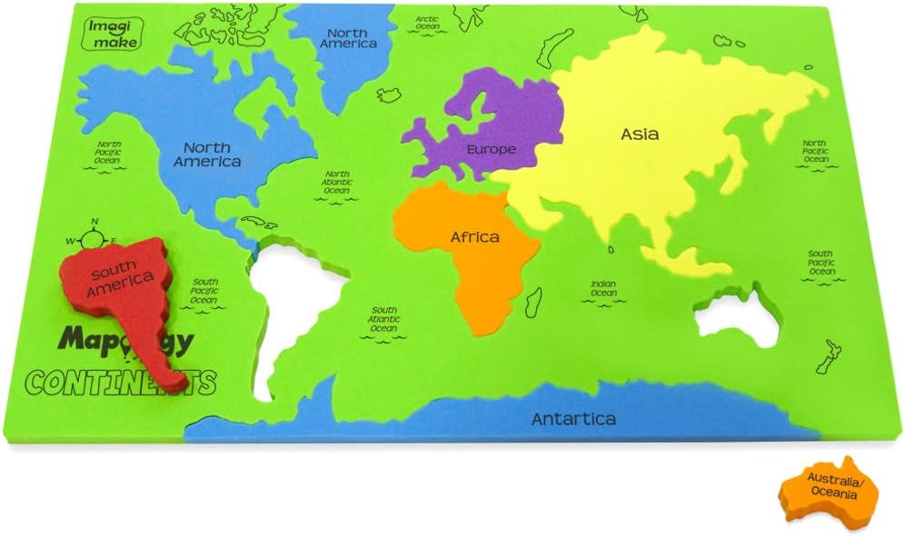 Imagimake Mapology Continents - Educational Toy and Learning Aid for ...